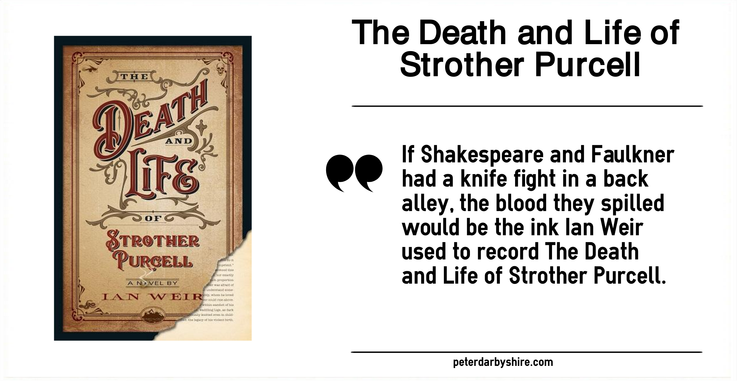 On the Bookshelf: The Death and Life of Strother Purcell by Ian Weir ...